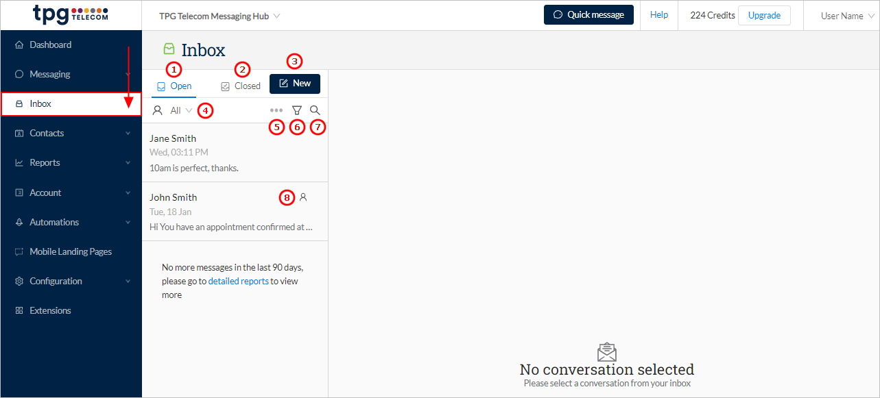 Inbox – TPG Telecom Messaging Hub