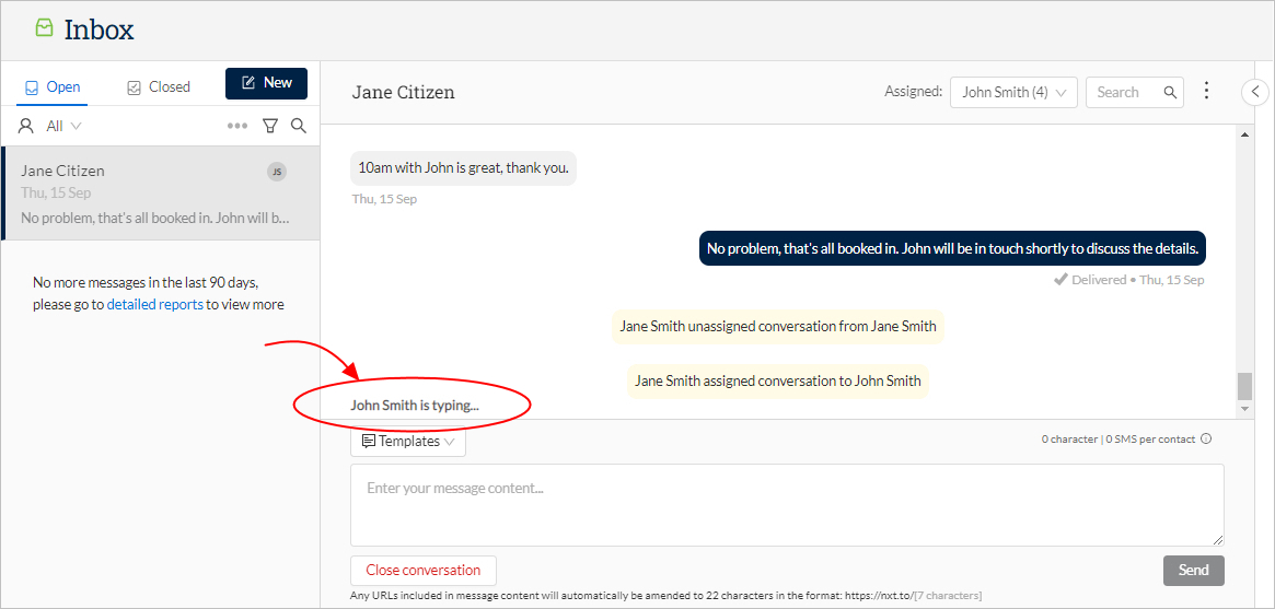 Assigning Conversations in the Inbox – TPG Telecom Messaging Hub