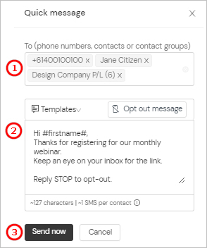 Basic Message Sending – TPG Telecom Messaging Hub