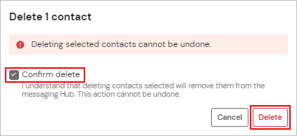 Deleting a Contact – TPG Telecom Messaging Hub