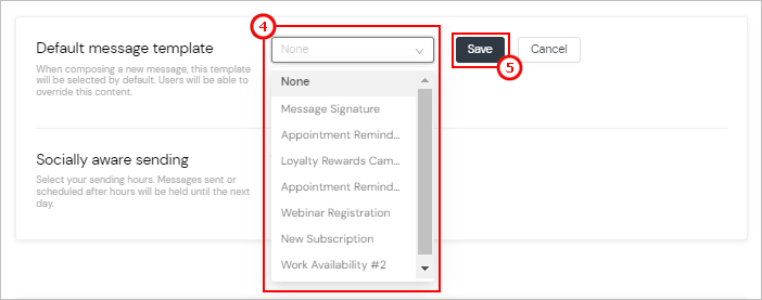 Setting A Default Message Template Tpg Telecom Messaging Hub
