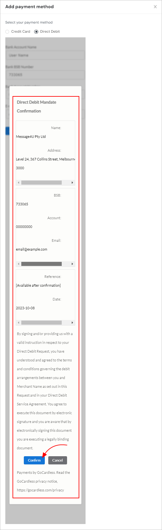 Set Up & Manage Automatic Payments – TPG Telecom Messaging Hub
