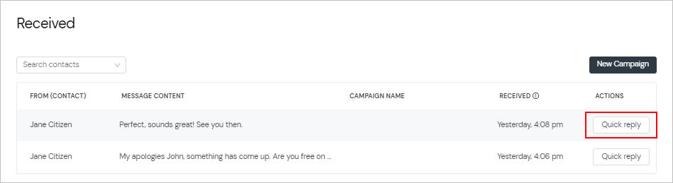 Reporting on Inbound Messages – TPG Telecom Messaging Hub